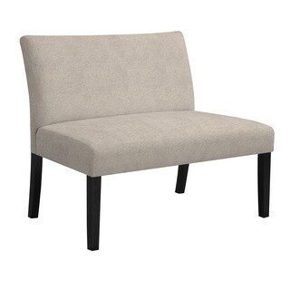 Handy Living Bradstreet Parisian Sandy Beige Armless Settee - Bed Bath ...