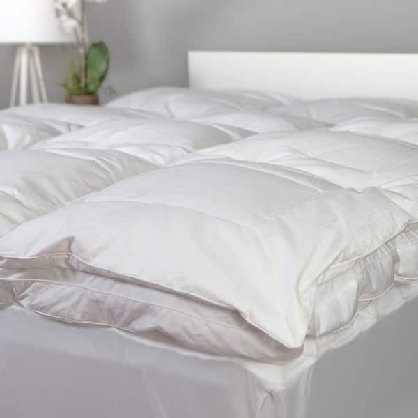 Down and Goose Feather Cotton Bed by Grandeur Collection - white - On ...