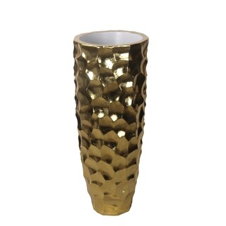 Privilege Gold Small Ceramic Vase - Bed Bath & Beyond - 10190843