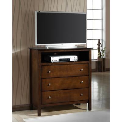 LYKE Home Aster Merlot Plasma 3-drawer Chest - Overstock - 10192379