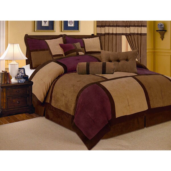 brown suede comforter