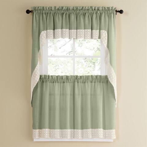 Sweet Home Collection Salem Window Curtains - Swag, Tier & Valance ...