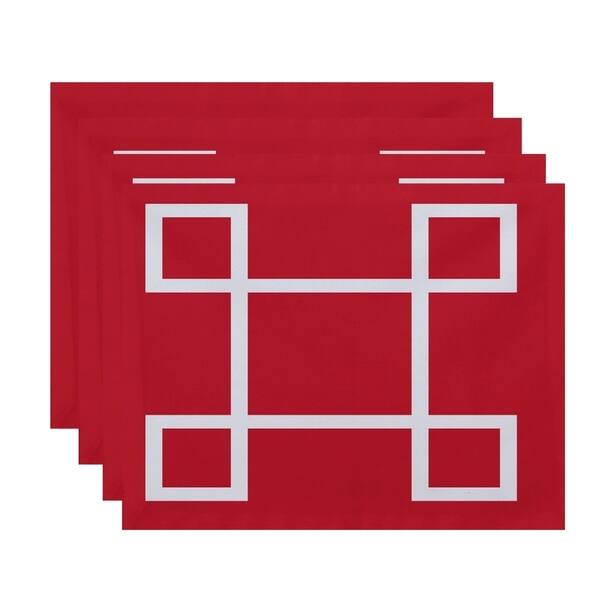 Geometric Square Print Table Top Placemat (Set of 4) - Bed Bath ...