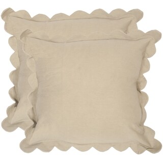 SAFAVIEH Pinafore Tan Throw Pillows (20-inches x 20-inches) (Set of 2 ...