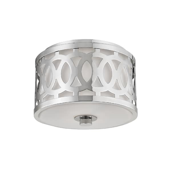 Hudson Valley Lighting Genesee 1-light Small Flush Mount, Nickel - Bed ...