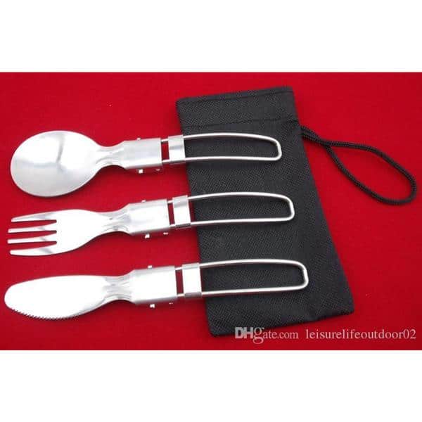 Stainless Steel Foldable Cutlery Set - Silver - Bed Bath & Beyond ...
