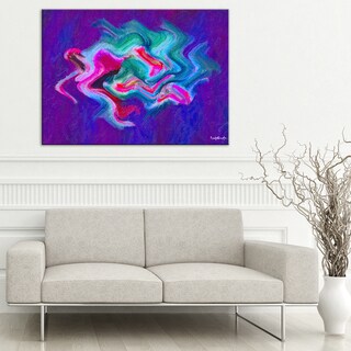 Abstract Geo' Abstract Wrapped Canvas Wall Art - Bed Bath & Beyond ...