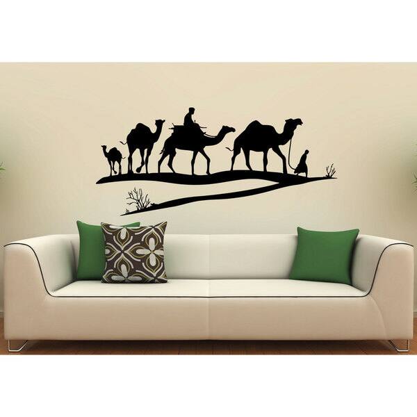 Desert Camel Vinyl Sticker Wall Art - Bed Bath & Beyond - 10230470