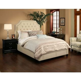 Audrey 2 Drawer Wheat Upholstered Platform Storage Bed - Bed Bath ...