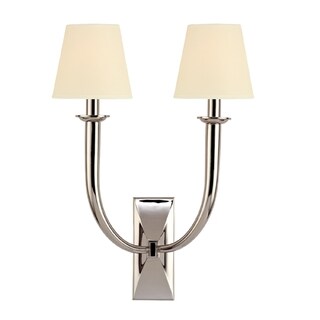 Hudson Valley Vienna 2-light Wall Sconce, Polished Nickel - Bed Bath ...