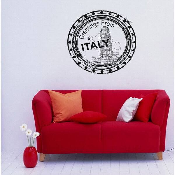 Italy Post Stamp Vinyl Sticker Wall Art - Bed Bath & Beyond - 10282989
