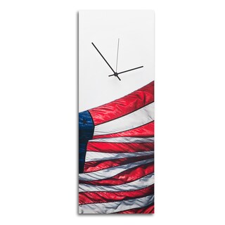 Metal Art Studio 'US Flag Clock' Patriotic Wall Clock Contemporary Star ...