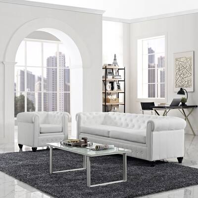Earl 2-piece Vinyl Living Room Set - Overstock - 10283690