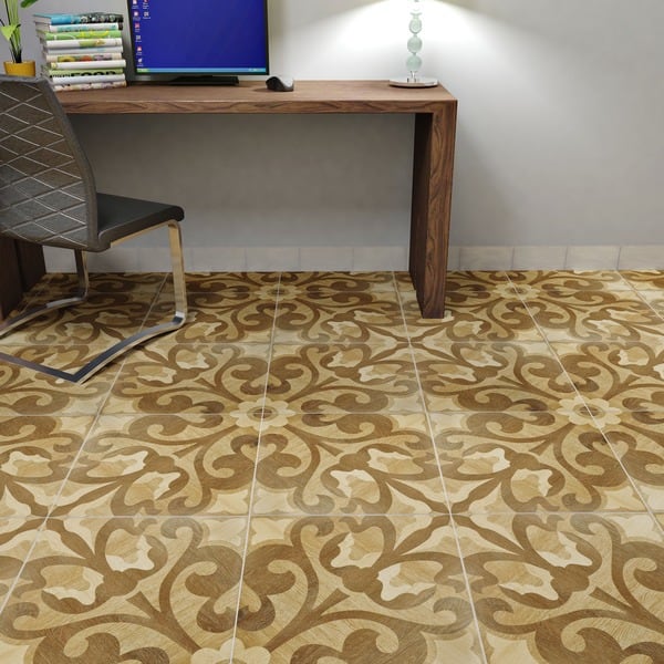 Merola Tile 17x17-inch Liguria Brown Matte Ceramic Floor and Wall Tile ...