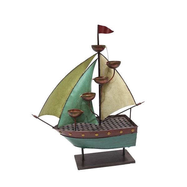 Sailor Ship with 5-leaf Cup Floor Fountain - Bed Bath & Beyond - 10292349