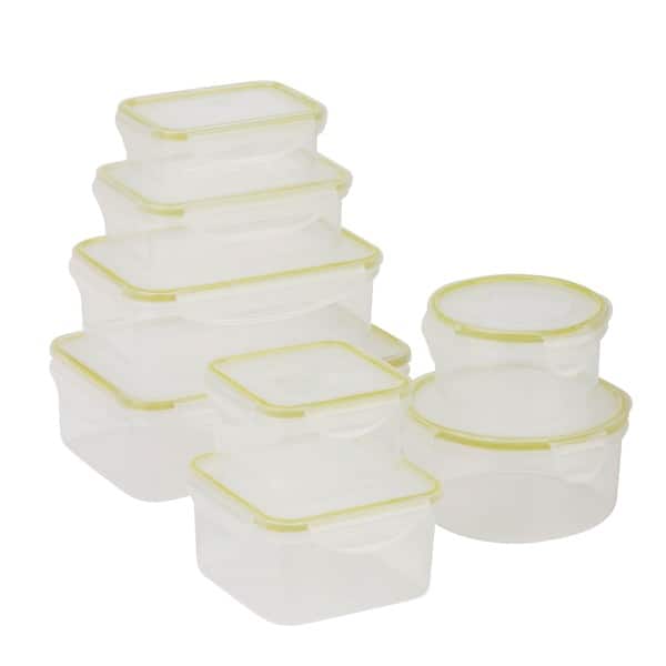 Honey-Can-Do 16-Piece Clear Plastic Locking Food Container Set - Bed ...