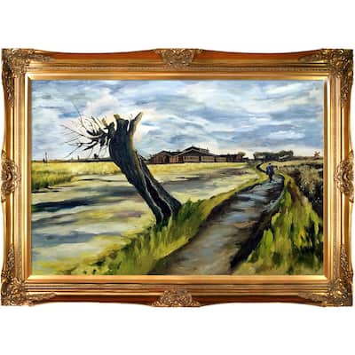 La Pastiche Vincent Van Gogh 'Pollard Willow' Hand Painted Framed ...