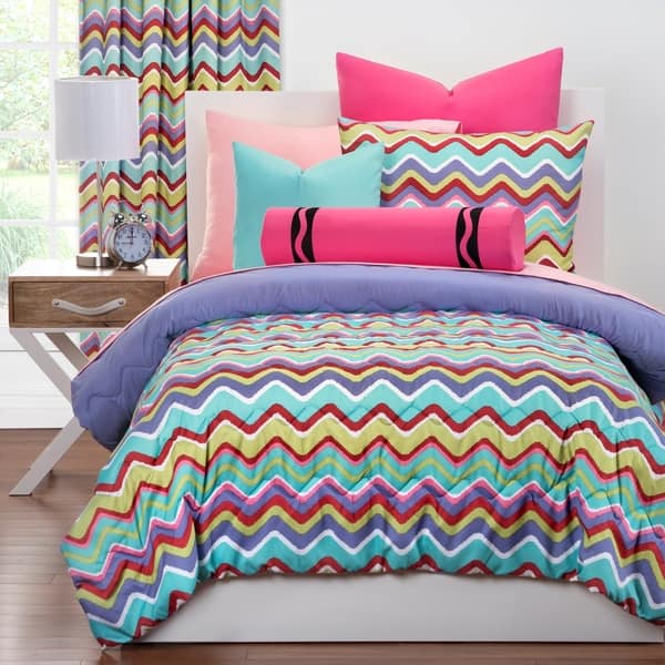 Crayola Mixed Palette Chevron 3-piece Comforter Set - Bed Bath & Beyond ...