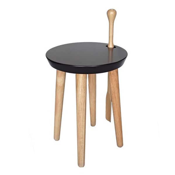 Shogun Round Shoe Stool with Shoe Horn - Overstock - 10309977