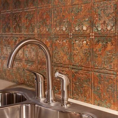 Fasade Traditional Style #10 Copper Fantasy 15-square Foot Backsplash ...