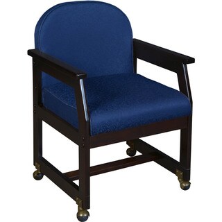 Belcino Wood Sled Base Arm Chair with Casters - Bed Bath & Beyond ...