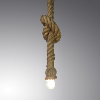 Hailey 1-light Hemp Rope 100-inch Edison Pendant with Bulb - Bed Bath ...