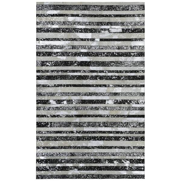 Black Leather Hair-On Hide Matador Rug - Bed Bath & Beyond - 10341136