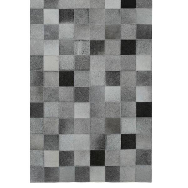 White Squares Leather Hair-On Hide Matador Rug - Bed Bath & Beyond ...