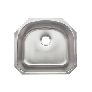 Designer Collection Stainless Steel Half-Moon Bowl Single Kitchen Sink ...