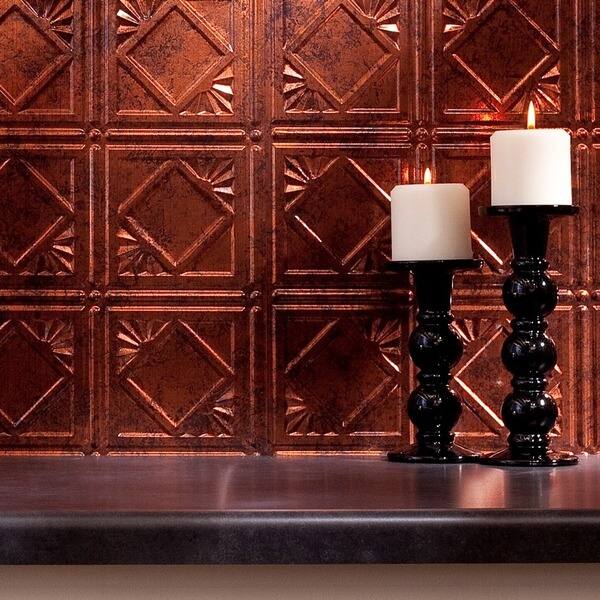 Fasade Traditional Style #4 Moonstone Copper 18 x 24-inch Backsplash ...