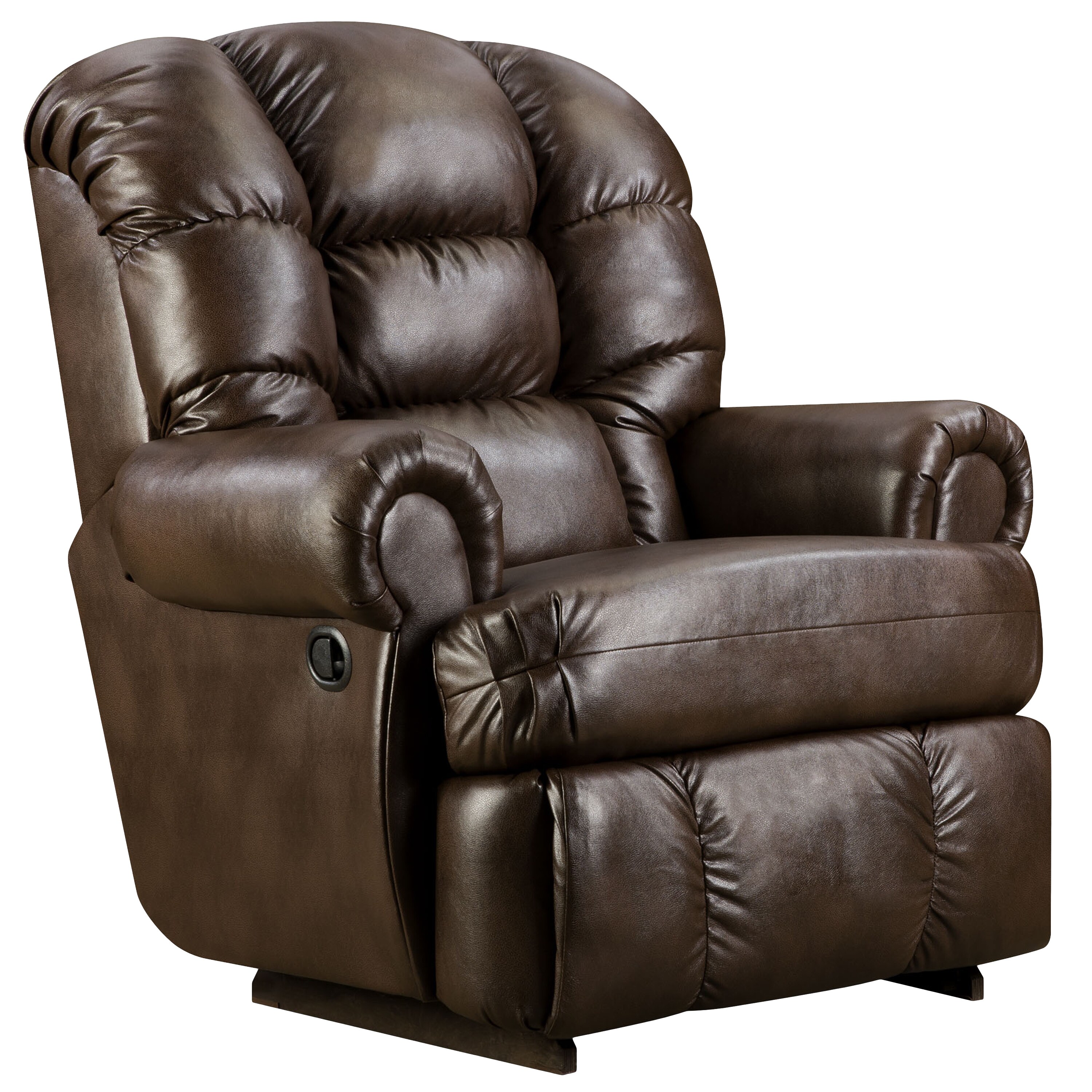 Shop Big And Tall 350 pound Capacity Loggins Espresso Leather Recliner