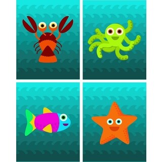 Rocket Bug Ocean Creatures Nursery Wall Art Set - Bed Bath & Beyond ...
