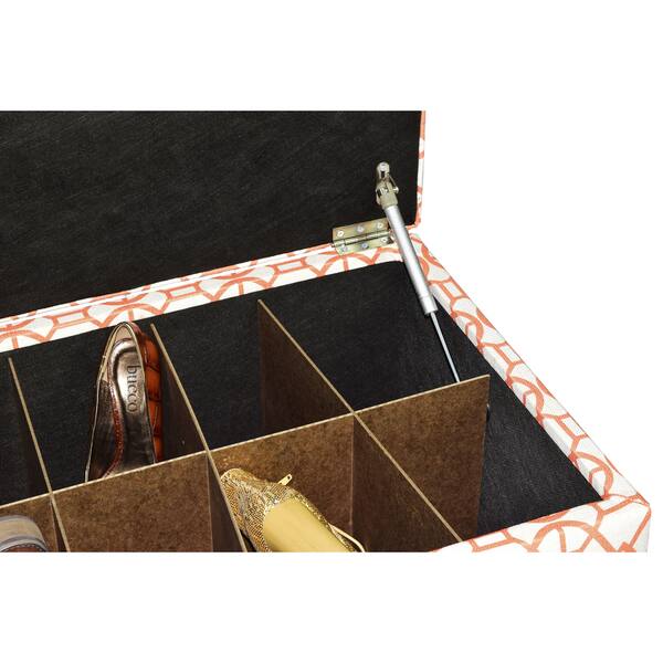 The Sole Secret Noah Sunset Button Tufted Shoe Storage Bench - Bed Bath ...