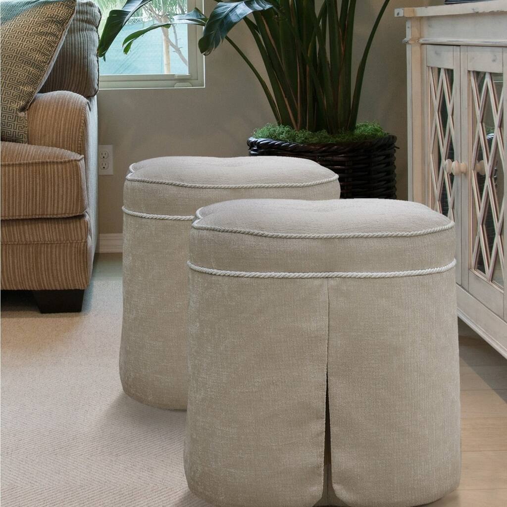 Jennifer Taylor Serina Simplistic Ottoman - Overstock - 10367114
