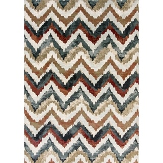 Cappella Faded Chevron Multi Area Rug - MultiColor - 3'11 x 5'3 - Bed ...