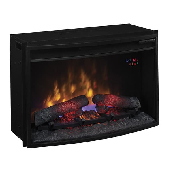 ClassicFlame 25EF031GRP 25-inch Curved Electric Fireplace Insert with ...