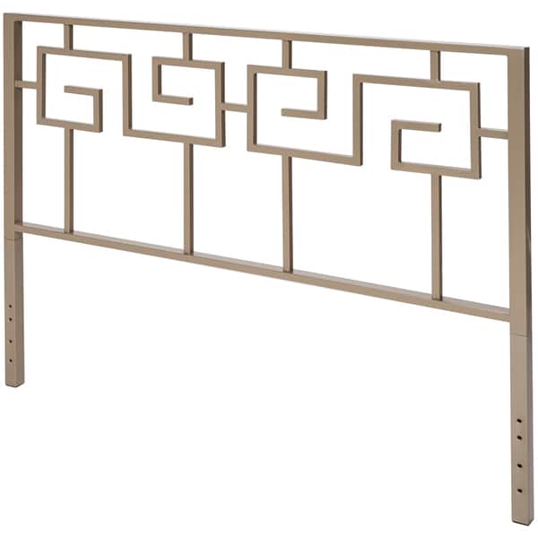 Motif Design Greek Key Metal Headboard (Gray) - Bed Bath & Beyond ...
