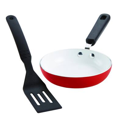 SilverStone Ceramic Nonstick Cookware Mini Skillet and Turner Set ...