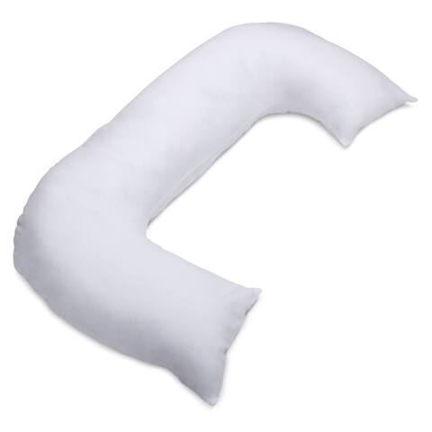 C-Shaped Full Body Pillow - Hypoallergenic Synthetic Fiber Fill ...
