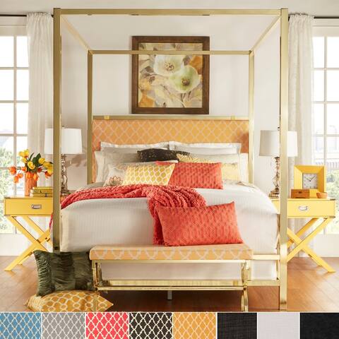 Solivita Full-sized Canopy Gold Metal Poster Bed by iNSPIRE Q Bold ...