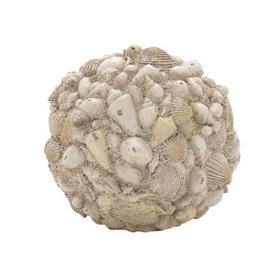 Copper Grove Sharbot 7-inch Shell Ball Decor - Overstock - 21147788
