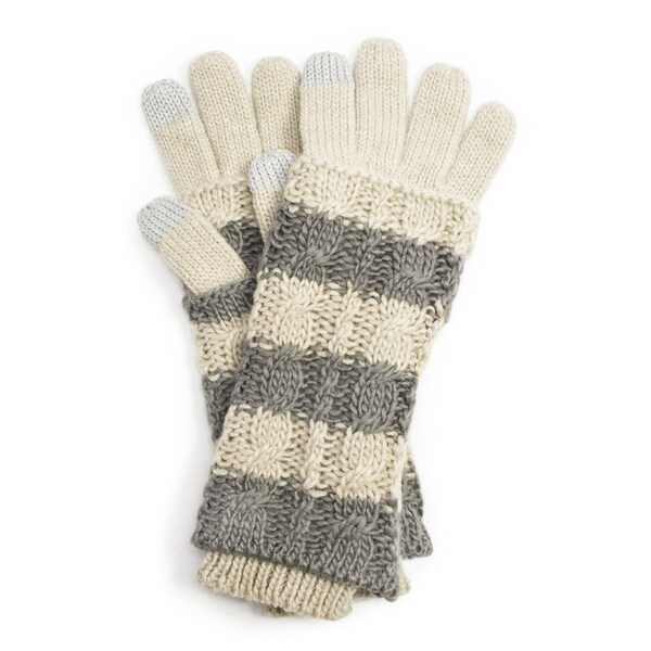 Shop Muk Luks Women's Striped 3-in-1 Gloves - Free Shipping Today ...