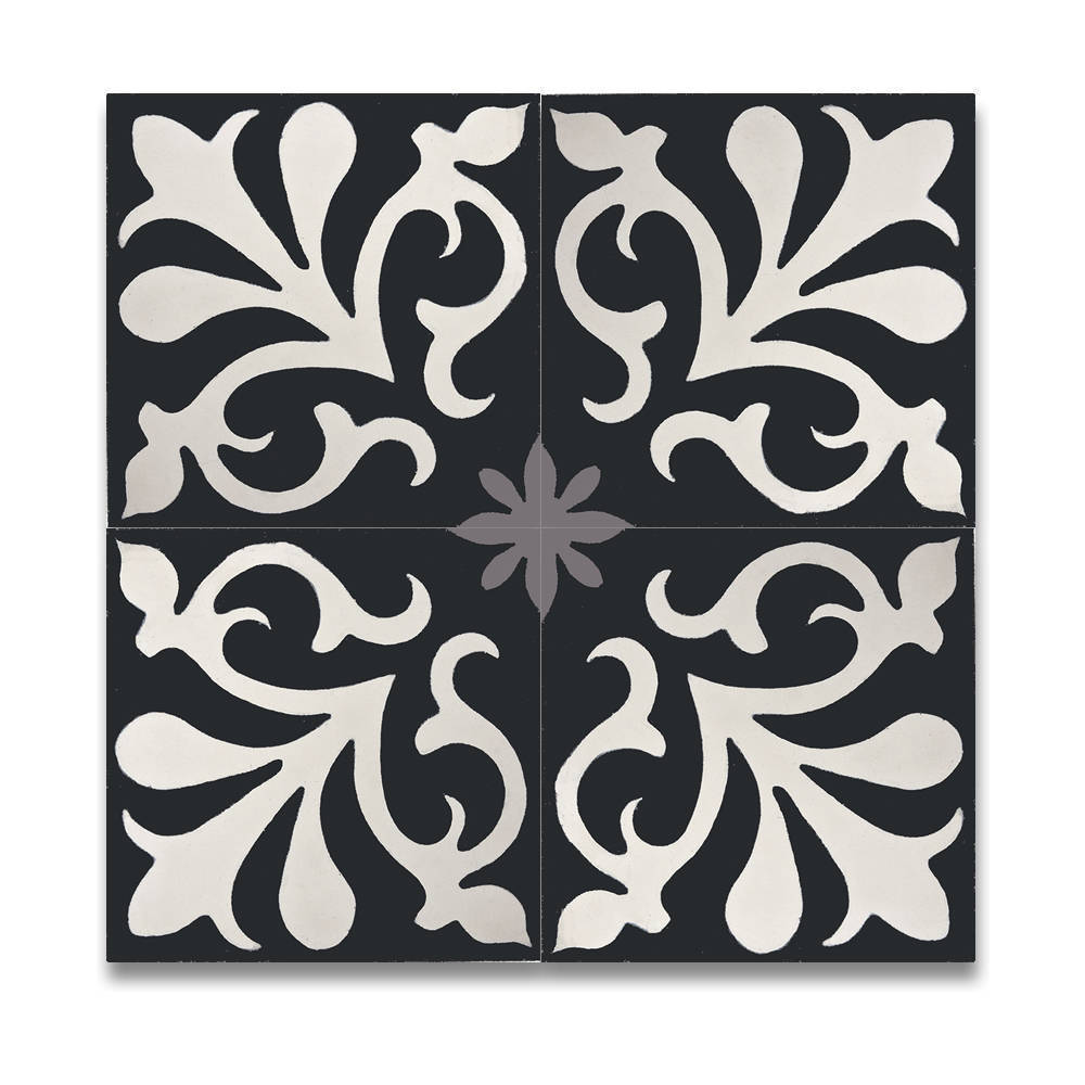 Handmade Temara in Black and White Tile, Pack of 12 (Morocco) - Bed ...