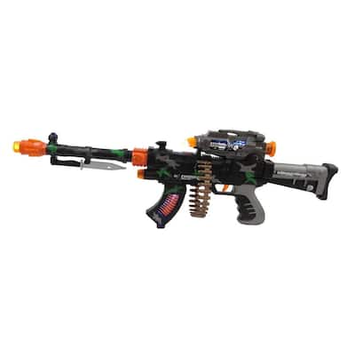 Velocity Toys Rapid Fire Lights and Sounds Machine Gun Toy with ...