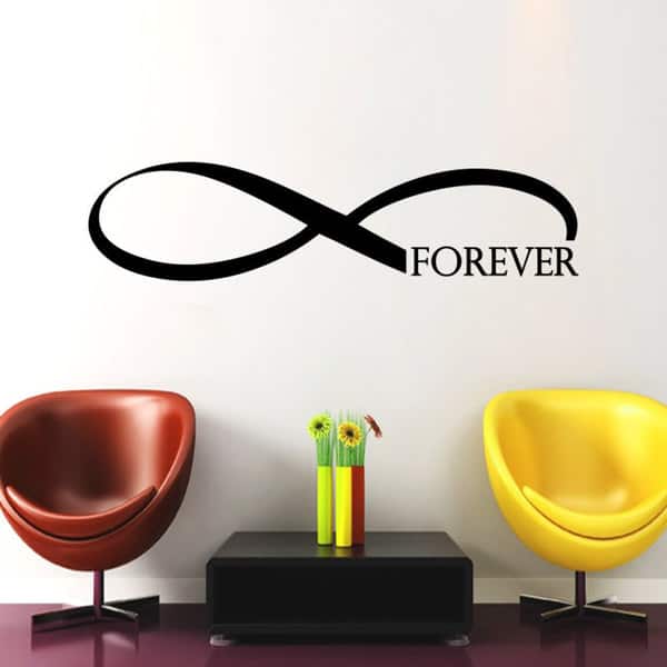 Forever Infinity Symbol Black Vinyl Sticker Wall Art - Bed Bath ...