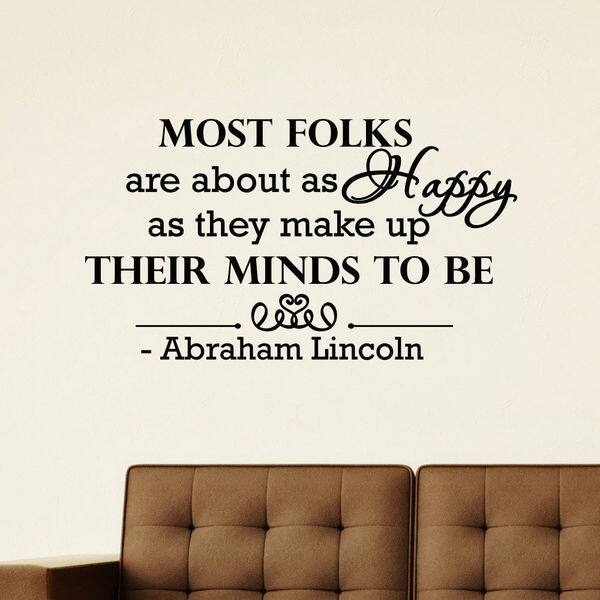 Abraham Lincoln Quote Vinyl Wall Art Decal Sticker - Bed Bath & Beyond ...