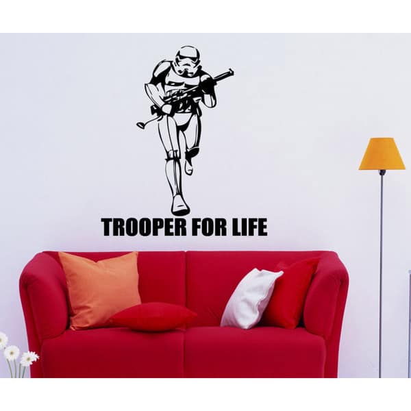 Trooper For Life Storm Trooper Star Wars Vinyl Sticker Wall Art - Bed ...