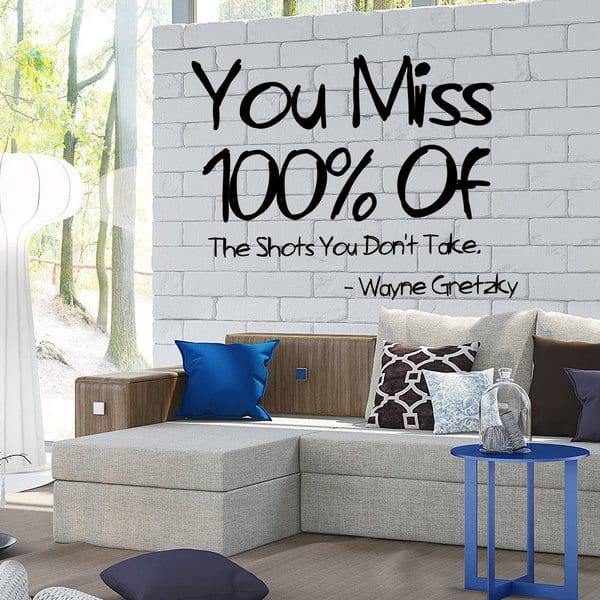 Wayne Gretzky Inspirational Quote Vinyl Sticker Wall Art - Bed Bath ...