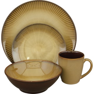 Sango Focus Brown 16-piece Dinnerware Set - Bed Bath & Beyond - 10427603