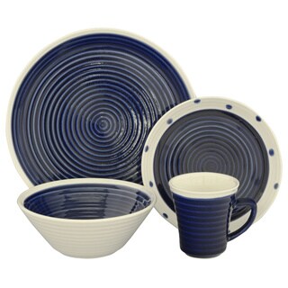 Sango Rico Blue 16-piece Dinnerware Set - Bed Bath & Beyond - 10427652